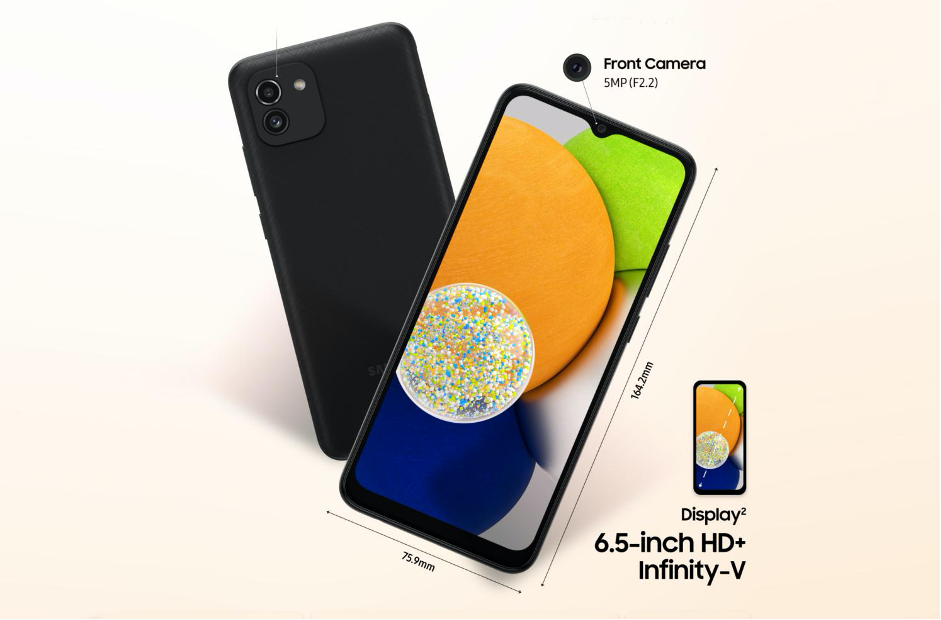 Điện thoại Samsung Galaxy A03 - sản phẩm chính hãng giá rẻ - Hoàng Hà Mobile